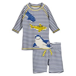 Blue Seven Badeoutfit in Blau/ Wei&szlig; - 48% | Gr&ouml;&szlig;e 128/134 | Kinder-bademode