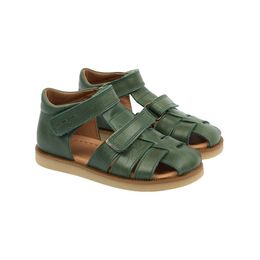 POM POM Leder-Halbsandalen in Gr&uuml;n - 46% | Gr&ouml;&szlig;e 35 | Kindersandalen