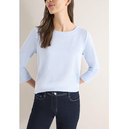 Cecil Longsleeve in Hellblau/ Wei&szlig; - 16% | Gr&ouml;&szlig;e XL | Damen-tops