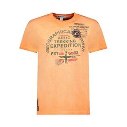 Geographical Norway Shirt "Jergen" in Orange - 62% | Gr&ouml;&szlig;e 164 | Kinder-oberteile