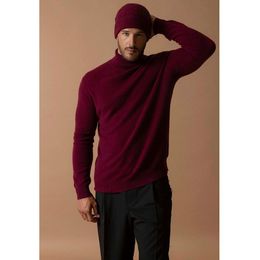 Perfect Cashmere Kaschmir-Rollkragenpullover in Bordeaux in Rot - 70% | Gr&ouml;&szlig;e XL | Herren-plussize