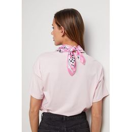 Lin Passion Bandana in Rosa/ Wei&szlig;/ Schwarz - (L)50 x (B)50 cm - 67% | Damen-schals-tuecher