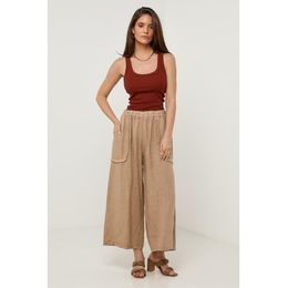 Lin Passion Leinen-Hose in Camel - 72% | Gr&ouml;&szlig;e 40/42 | Damenhosen