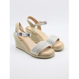 Bellucci Keil-Sandaletten in Silber - 47% | Gr&ouml;&szlig;e 39 | Damen-sandalen