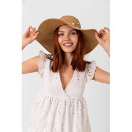 Lucky Bees Sonnenhut in Beige - 69% | Damen-muetzen-caps
