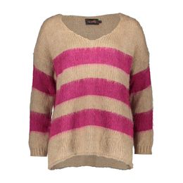 miss goodlife Pullover "Stripes" in Beige/ Pink - 81% | Gr&ouml;&szlig;e XL | Damen-pullover-cardigans