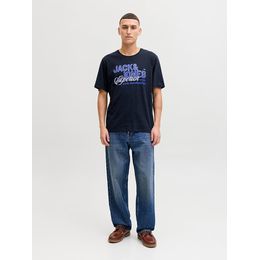 Jack & Jones Jack & Jones Shirt "Logo" in Dunkelblau - 38% | Gr&ouml;&szlig;e S | Herren-plussize