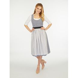 BERWIN & WOLFF Berwin & Wolff Dirndl in Dunkelblau/ Wei&szlig; - 65% | Gr&ouml;&szlig;e 36 | Damen-dirndl