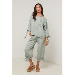 Le Monde du Lin Leinen-Bluse in Mint - 72% | Gr&ouml;&szlig;e 34/36 | Damen-blusen
