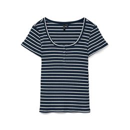 V&eacute;ro Moda Vero Moda Shirt "Sea" in Dunkelblau/ Wei&szlig; - 40% | Gr&ouml;&szlig;e S | Damen-tops