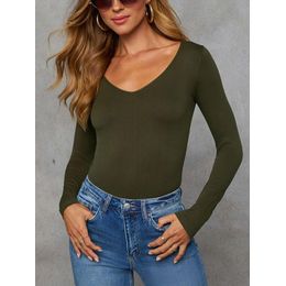 LA Angels Longsleeve in Khaki - 76% | Gr&ouml;&szlig;e S | Damen-tops