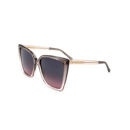 Jimmy Choo Damen-Sonnenbrille in Grau/ Dunkelblau - 60% | Gr&ouml;&szlig;e 56 | Damen-brillen