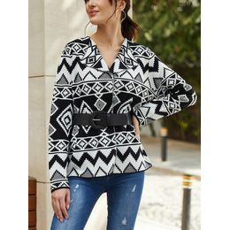 Milan Kiss Cardigan in Schwarz/ Wei&szlig; - 65% | Gr&ouml;&szlig;e S | Damen-pullover-cardigans