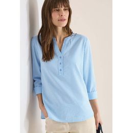 Cecil Bluse in Hellblau/ Wei&szlig; - 45% | Gr&ouml;&szlig;e L | Damen-blusen