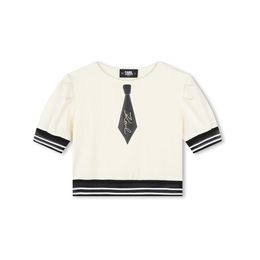 Karl Lagerfeld Kids Shirt in Wei&szlig; - 53% | Gr&ouml;&szlig;e 104 | Kinder-oberteile