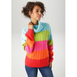 Aniston Rollkragenpullover in Bunt - 67% | Gr&ouml;&szlig;e 40 | Damen-pullover-cardigans