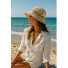 Lucky Bees Sonnenhut in Creme - 69% | Damen-muetzen-caps