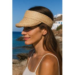 Lucky Bees Sonnenvisier in Beige - 66% | Damen-muetzen-caps