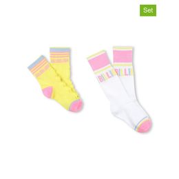Billieblush 2er-Set: Socken in Gelb/ Wei&szlig;/ Rosa - 48% | Gr&ouml;&szlig;e 23 | Kinder-socken-strumpfhosen