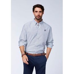 POLO SYLT Hemd - Regular fit - in Grau/ Wei&szlig; - 59% | Gr&ouml;&szlig;e S | Herren-plussize