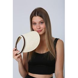 Lucky Bees Sonnenvisier in Creme - 68% | Damen-muetzen-caps