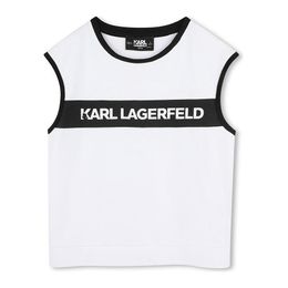 Karl Lagerfeld Kids Top in Wei&szlig;/ Schwarz - 46% | Gr&ouml;&szlig;e 164 | Kinder-oberteile