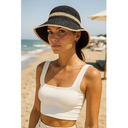 Lucky Bees Sonnenhut in Dunkelblau - 68% | Damen-muetzen-caps