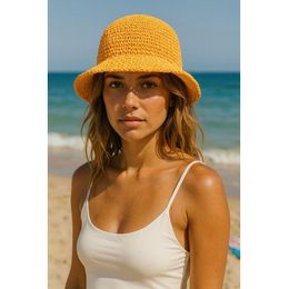 Lucky Bees Sonnenhut in Orange - 66% | Damen-muetzen-caps