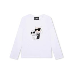 Karl Lagerfeld Kids Longsleeve in Wei&szlig; - 57% | Gr&ouml;&szlig;e 164 | Kinder-longsleeves