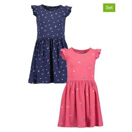 Blue Seven 2er-Set: Kleider in Dunkelblau/ Pink - 53% | Gr&ouml;&szlig;e 98 | Kinderkleider