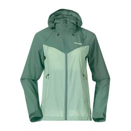 Bergans Windbreaker "Skar" in Gr&uuml;n - 75% | Gr&ouml;&szlig;e L | Damen-outdoorjacken