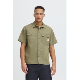 Kurzarmhemd Blend "BHMatz Overshirt", Herren, Gr. 3XL, US-Gr&ouml;&szlig;en, dusty olive, 98% Baumwolle, 2% Elasthan, unifarben, Basic, weit normal, ohne Ausschnitt, gerader Abschluss, Hemden, Rustikales Kurzarmhemd mit Brusttaschen