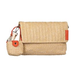 Umh&auml;ngetasche Tom Tailor "Vanya", Damen, Gr. B/H/T: 27cm x 18cm x 7cm, mixed beige, Materialmix, clean, gepflegt, unifarben, Taschen Umh&auml;ngetasche, Damen Handtasche, Schultertasche mit Colour-Pop & Mini-Bag