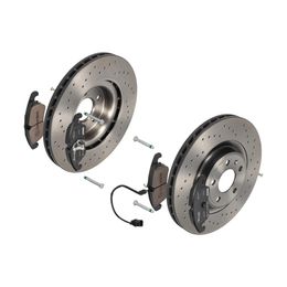 Brembo Bremsensatz-Vorderachse XTRA LINE SK8K0F3MP6 Bremsensatz, Scheibenbremse vorne rechts links Gelocht/innenbel. 345mm f&uuml;r SKODA VW SEAT (SVW) AUD