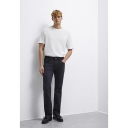 Gerade Jeans Mavi "HUNTER", Damen, Gr. 30, L&auml;nge 34, deep smoke lux schwarz, 99% Baumwolle, 1% Elastan, gerade normal, Jeans, Straight Jeans