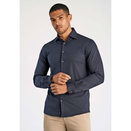 Businesshemd LINDBERGH "Business-Casual-Hemd Relaxed Fit", Herren, Gr. XL, Normalgr&ouml;&szlig;en, navy, Obermaterial: 100% Baumwolle, Hemden