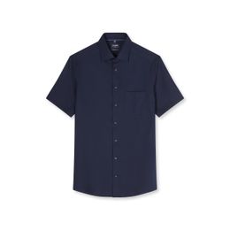 Businesshemd OLYMP "OLYMP Luxor, modern fit, New Kent", Herren, Gr. 39, Normaler Arm, marine, 100% Baumwolle, Hemden