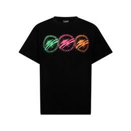 T-Shirt Plein Sport "Round Neck T-Shirt Multicolor Scratch", Jungen, Gr. L, 02, schwarz, Obermaterial: 100% Baumwolle, Shirts T-Shirt