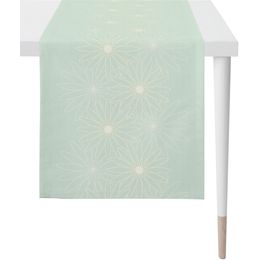Tischl&auml;ufer Apelt "1712 Loft Style", blau (t&uuml;rkis), B:48cm L:140cm, Polyester, Viskose, Tischdecken, Jacquardgewebe
