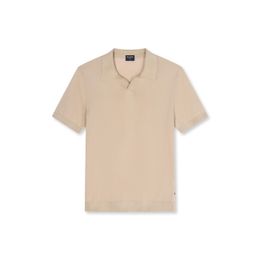 Poloshirt OLYMP "OLYMP Casual Strick", Herren, Gr. L, beige, 50% Baumwolle, 50% Lyocell, Shirts