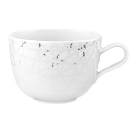 Tasse Seltmann Weiden "Liberty Brace", wei&szlig;, grau, B:13,3cm H:7,4cm &Oslash;:10,3cm, Porzellan, Trinkgef&auml;&szlig;e, Tasse, Kaffeetasse