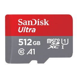 Sandisk Speicherkarte "microSDXC Ultra, Adapter "Mobile", grau, 512 GB, Speicherkarten