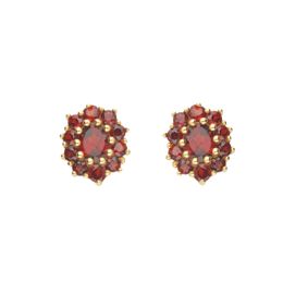 Adelia&acute;s Paar Ohrh&auml;nger ADELIA&acute;S "Ohrstecker Ohrringe 333 Gold ( 8K ) mit Granat &ndash; Goldohrringe", gold, Ohrringe, Damen, Damen, Gold, Goldohrringe
