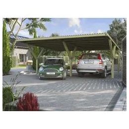 Doppelcarport Weka, braun, B/H/T: 241cm x, Carports, ohne Dacheindeckung