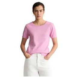 Marc O'Polo T-Shirt MARC O'POLO DENIM "aus reiner Bio-Baumwolle", Damen, Gr. L, pale bubblegum, Obermaterial: 100% Baumwolle, unifarben, Basic, slim fit, Rundhals, normaler Saum, Shirts T-Shirt