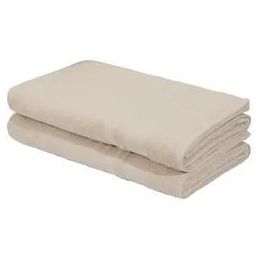 Saunatuch OTTO HOME "Vanessa, 2 Saunat&uuml;cher, 80x200cm, in Standard- und Premium-Qualit&auml;t", beige (creme), B:80cm L:200cm, Walkfrottee, Obermaterial: 100% Baumwolle, Handt&uuml;cher, Handt&uuml;cher mit Bord&uuml;re, 100% Baumwolle, einfarbig, weich