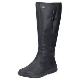 Winterstiefel Rieker, Damen, Gr. 40, XL-Schaft, schwarz, Lederimitat, unifarben, Schuhe Winterstiefel, Langschaftstiefel, Keilabsatz, mit Warmfutter und Rei&szlig;verschluss