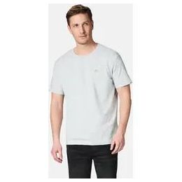 T-Shirt Ragwear "Samms J Gots YOUMODO", Damen, Gr. L (52), grau melange, Material: 100% Baumwolle, Basic, relaxed fit h&uuml;ftlang, Rundhals, normaler Saum, Shirts T-Shirt, Kurz&auml;rmliges Shirt mit Krug-Stickerei