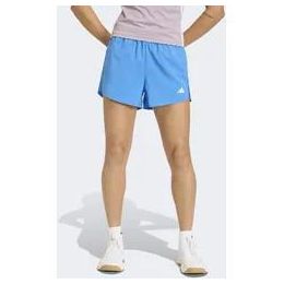 Shorts Adidas PERFORMANCE "WE MIN 2IN1 SH", Damen, Gr. XXL, N-Gr, ray blau, normal, gr., Obermaterial: 100% Polyester, Hosen Shorts