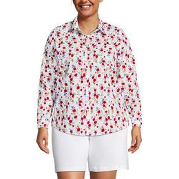 LANDS' END B&uuml;gelfreie Baumwoll-Bluse, Damen,  Wei&szlig;, Baumwolle, by Lands' End